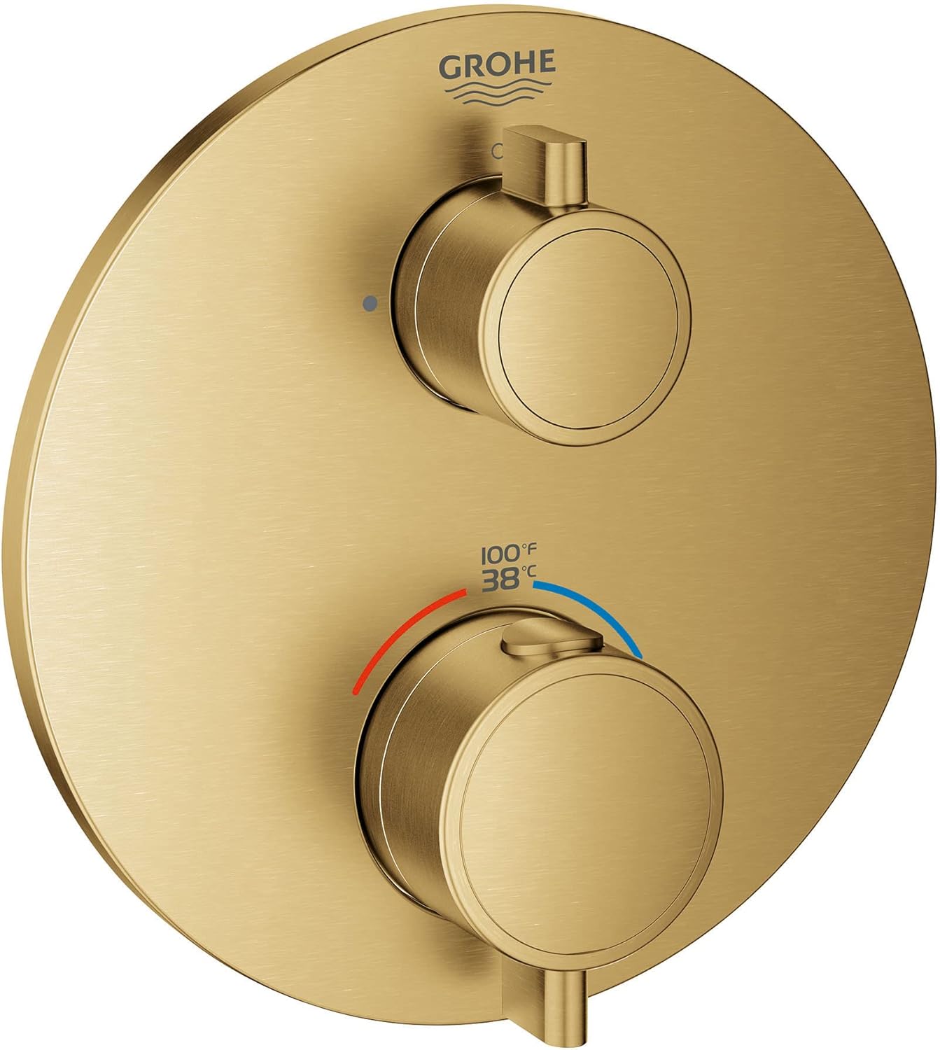 Grohe Grohtherm Dual Function 2-Handle Thermostatic Valve Trim, Square ...