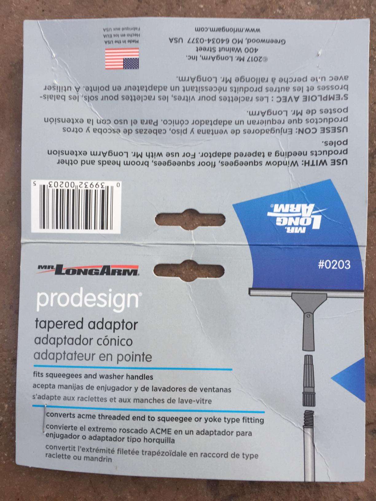 Amazon.com: Mr Longarm Inc Plas Squeegee Adapter 203 Window/Glass ...