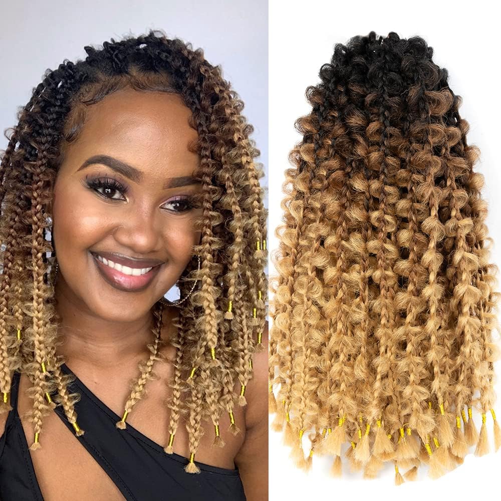Amazon.com : 12 Inch Box Braids Crochet Hair 6 Packs Butterfly Braids ...