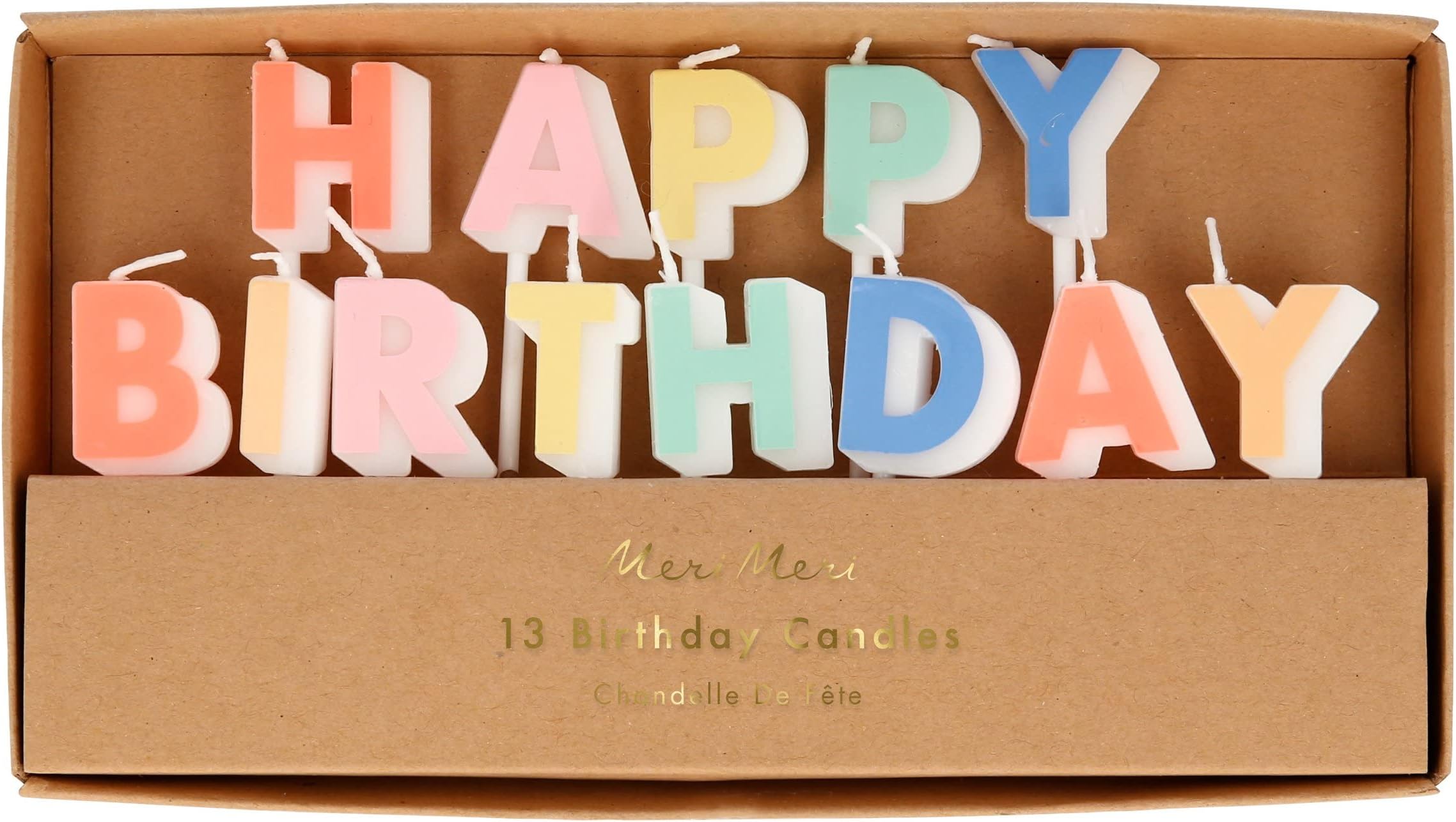 Amazon.com: Meri Meri Blue Happy Birthday Candle (Pack of 1) : Home ...