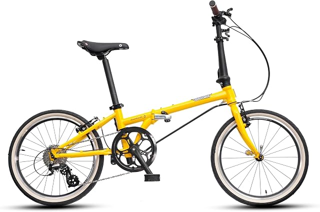 Boardwalk D8 20 Inch Folding Bike Yellow 8 Speed 4130 | Desertcart INDIA
