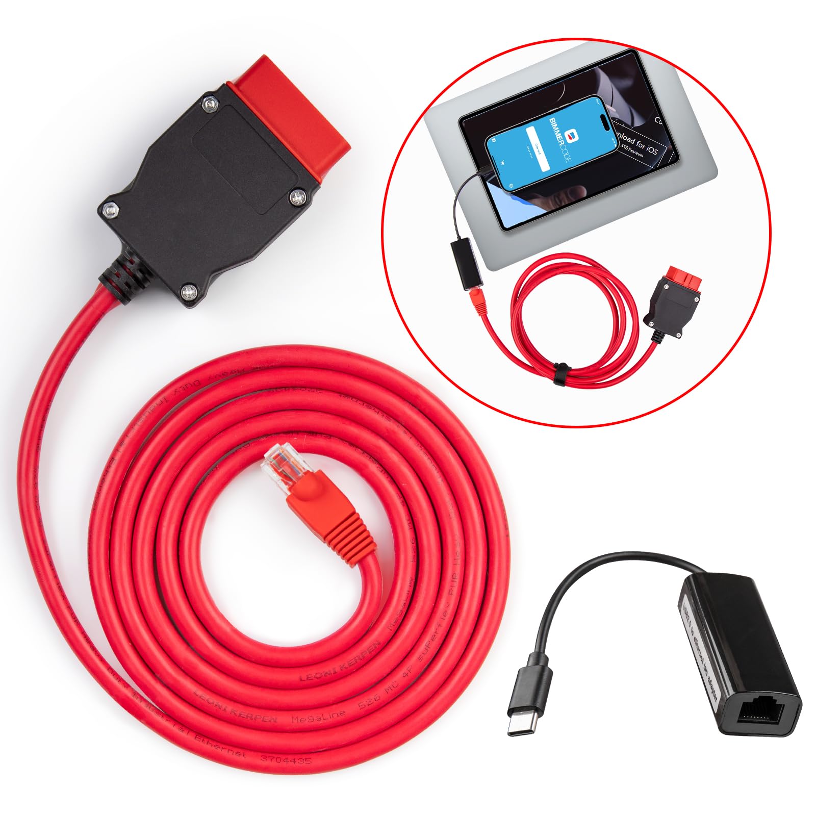 Amazon.com: FENNICA Enet OBD2 Cable for BMW F G i Series Coding, ENET ...