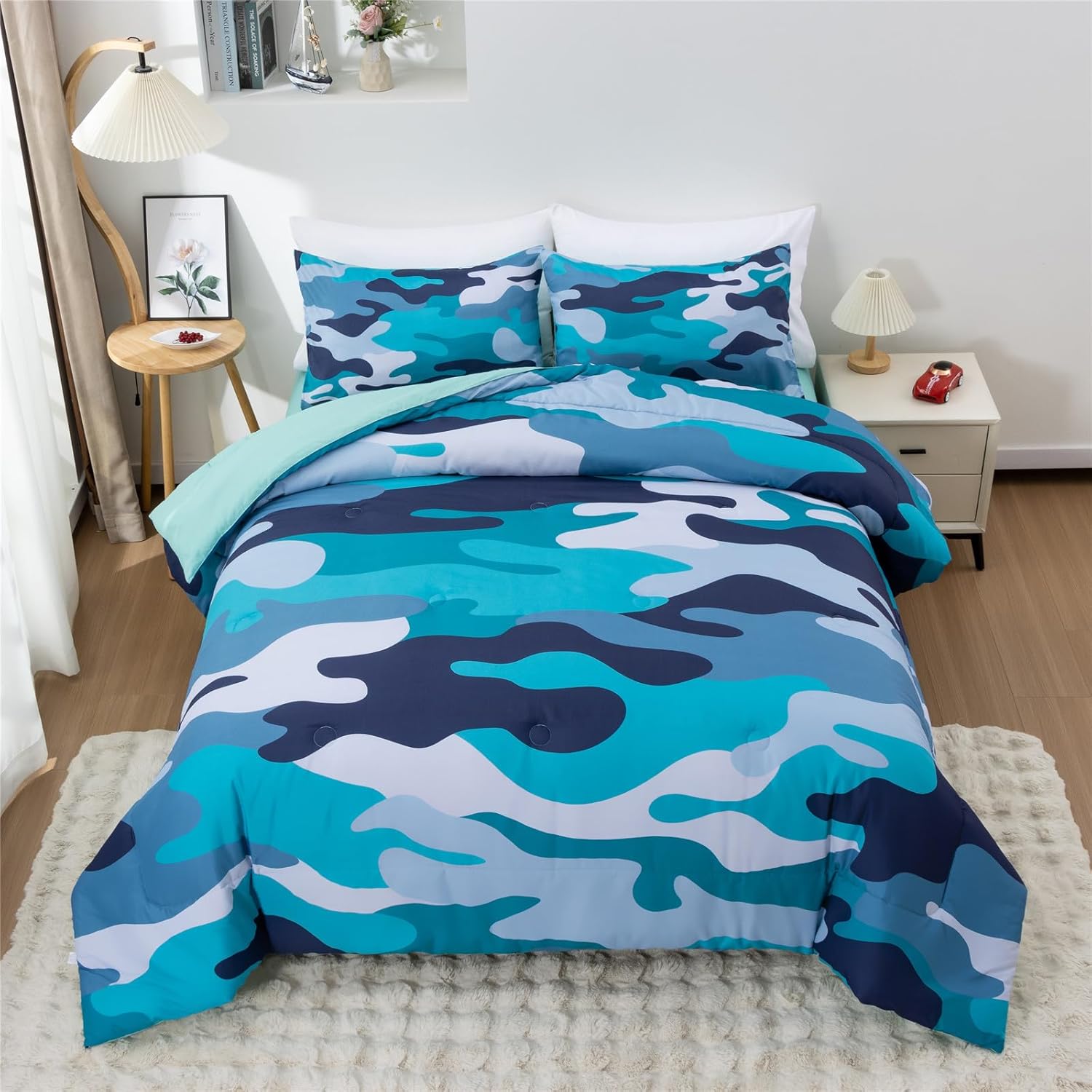 Amazon.com: Meeting Story Camouflage Bedding Set, Colorful Pattern ...