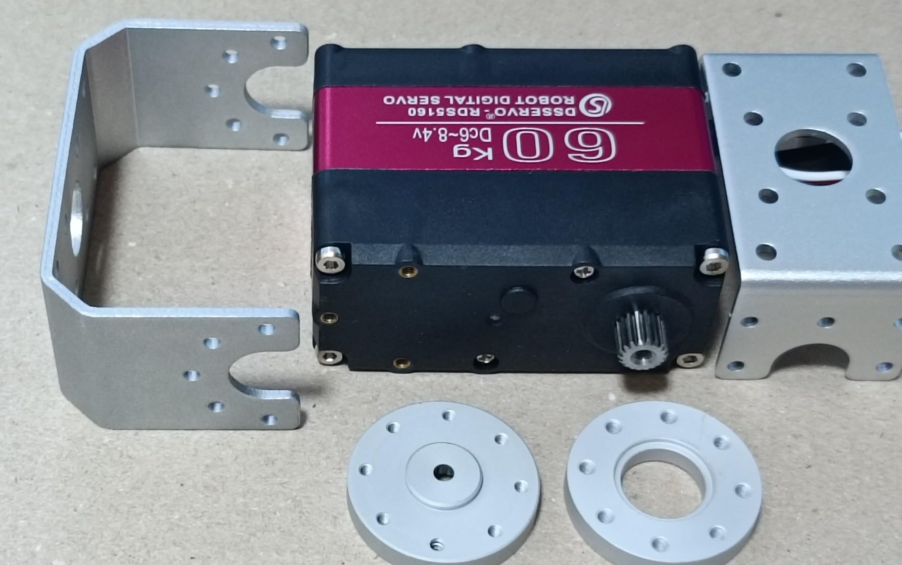 Amazon | 60KG デジタル RC サーボ 1/5、RDS5160 デュアルシャフト 高トルク ステンレススチール フルメタルギア ...