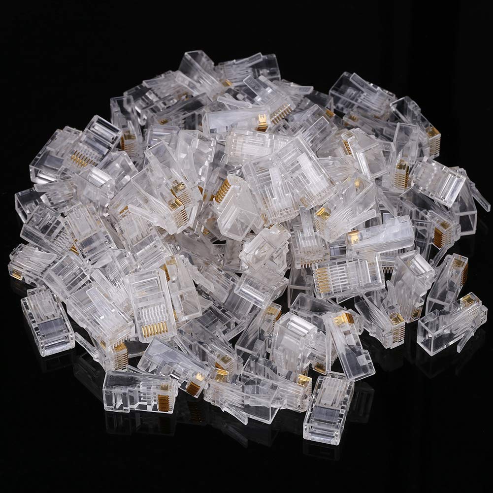 Buy Diyeeni 100 PCS Cat6a Connectors, RJ45 Cat6 Pass Through Connectors ...