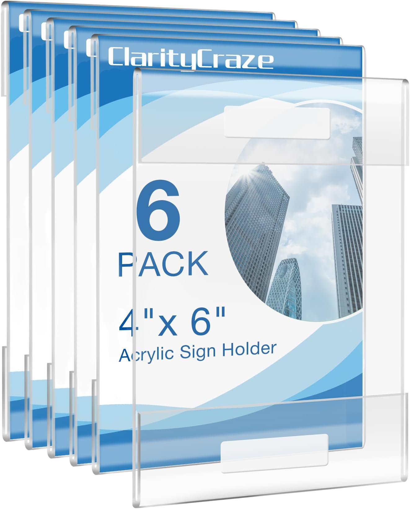 Amazon.com: KEJJNYER 24 Pack Acrylic Sign Holder Wall Mount 6 x 4 inch ...