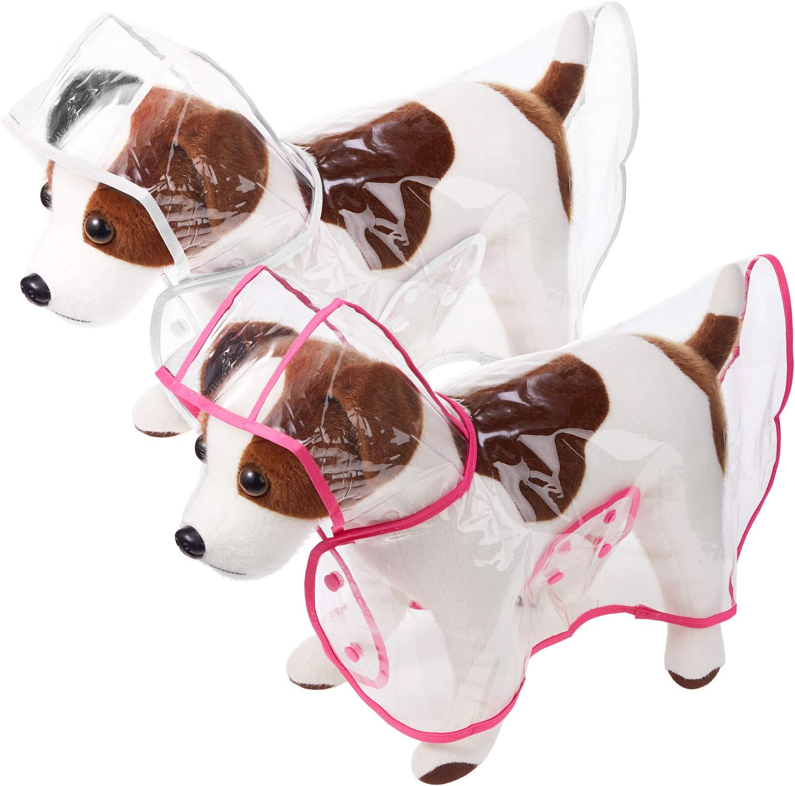 Amazon.com : 2 Pieces Pet Dog Raincoat Clear Pet Waterproof Clothes ...