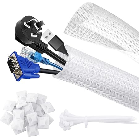 Alex Tech 10ft - 1/2 inch Cord Protector Wire Loom Tubing Cable Sleeve ...