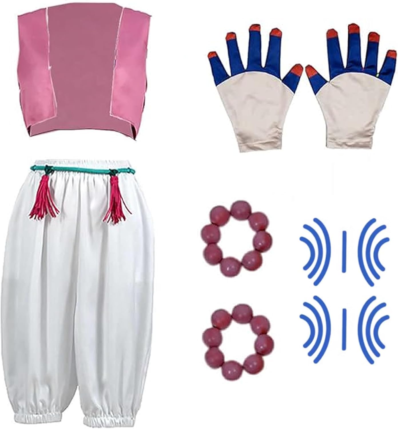 Amazon.com: SZMLJH Akaza Costume Beads With Tattoo Anime Akaza Cosplay ...
