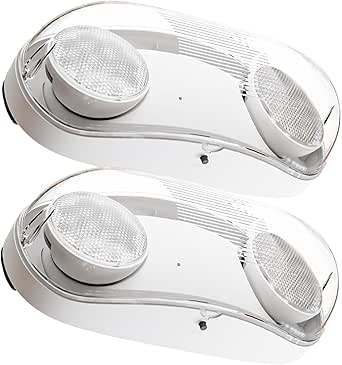 Sunco LED Outdoor Emergency Light, 2-Head Adjustable Wet Rated Exit ...