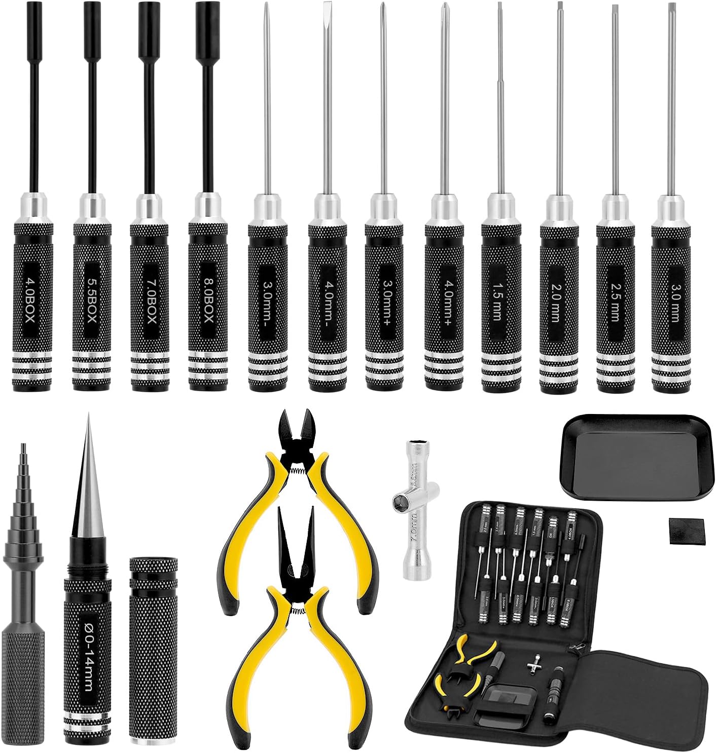QWORK® 18 in 1 RC Tool Set, RC Car Tool Set, for RC Cars, Boats, Racing ...