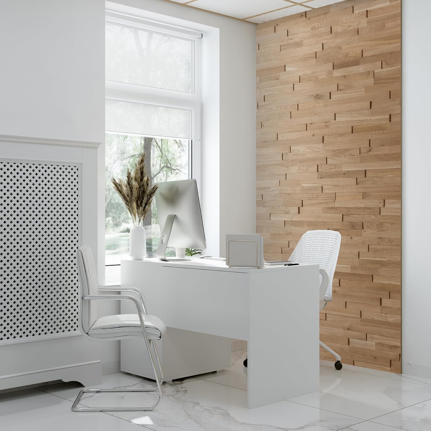 Wandverkleidung aus Holz 3D Optik Natürliches Eiche Holz Wandpaneele ...
