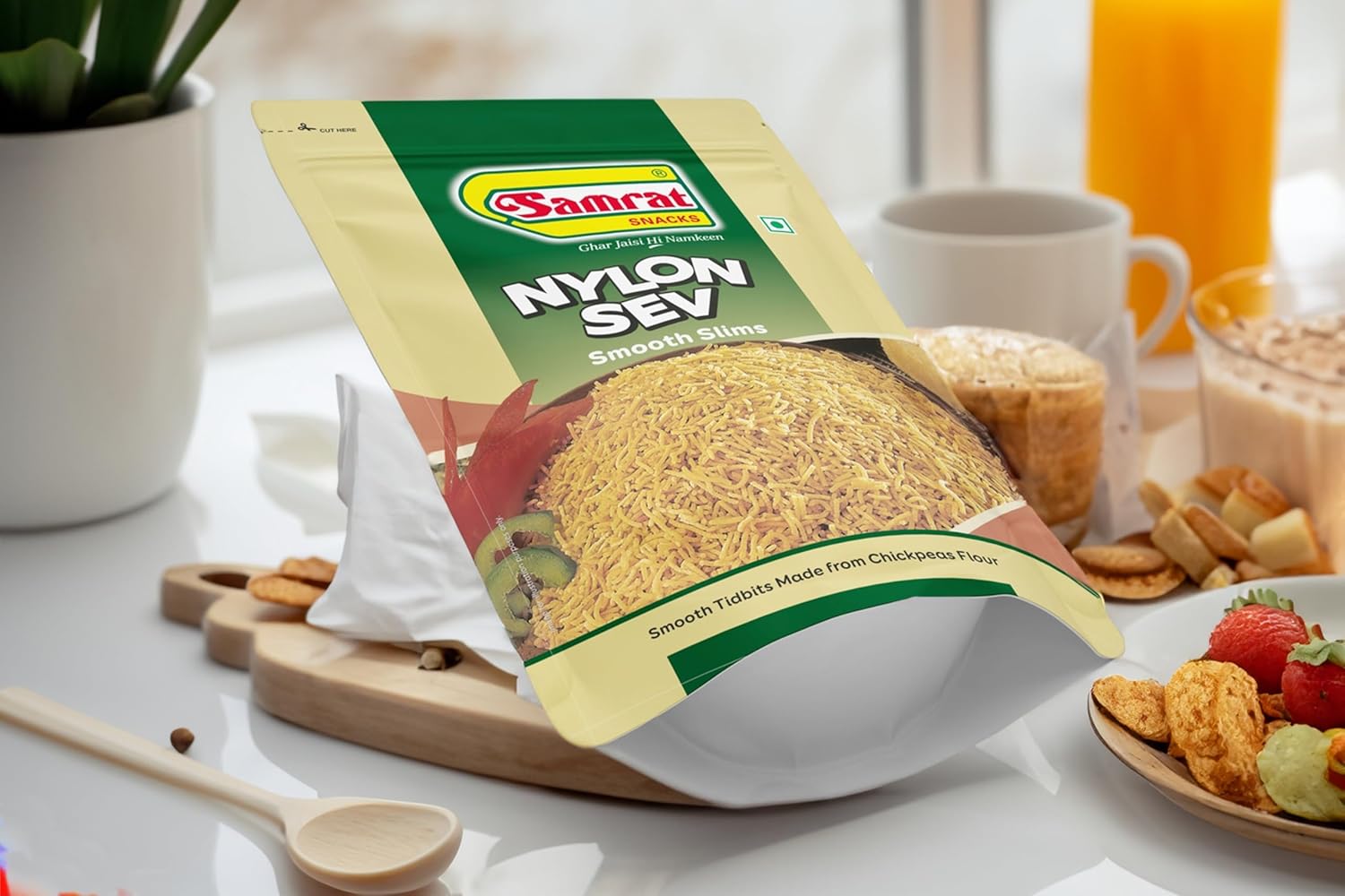 Samrat | Nylon Sev Bhujia Smooth Slims Crispy Perfection for Indian ...