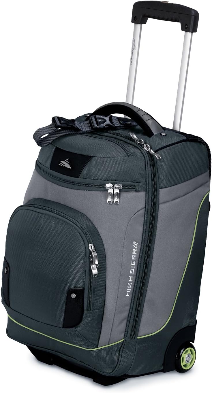 Amazon.com: High Sierra Wheeled Backpack, Graphite/Titanium/Spring, 20 ...