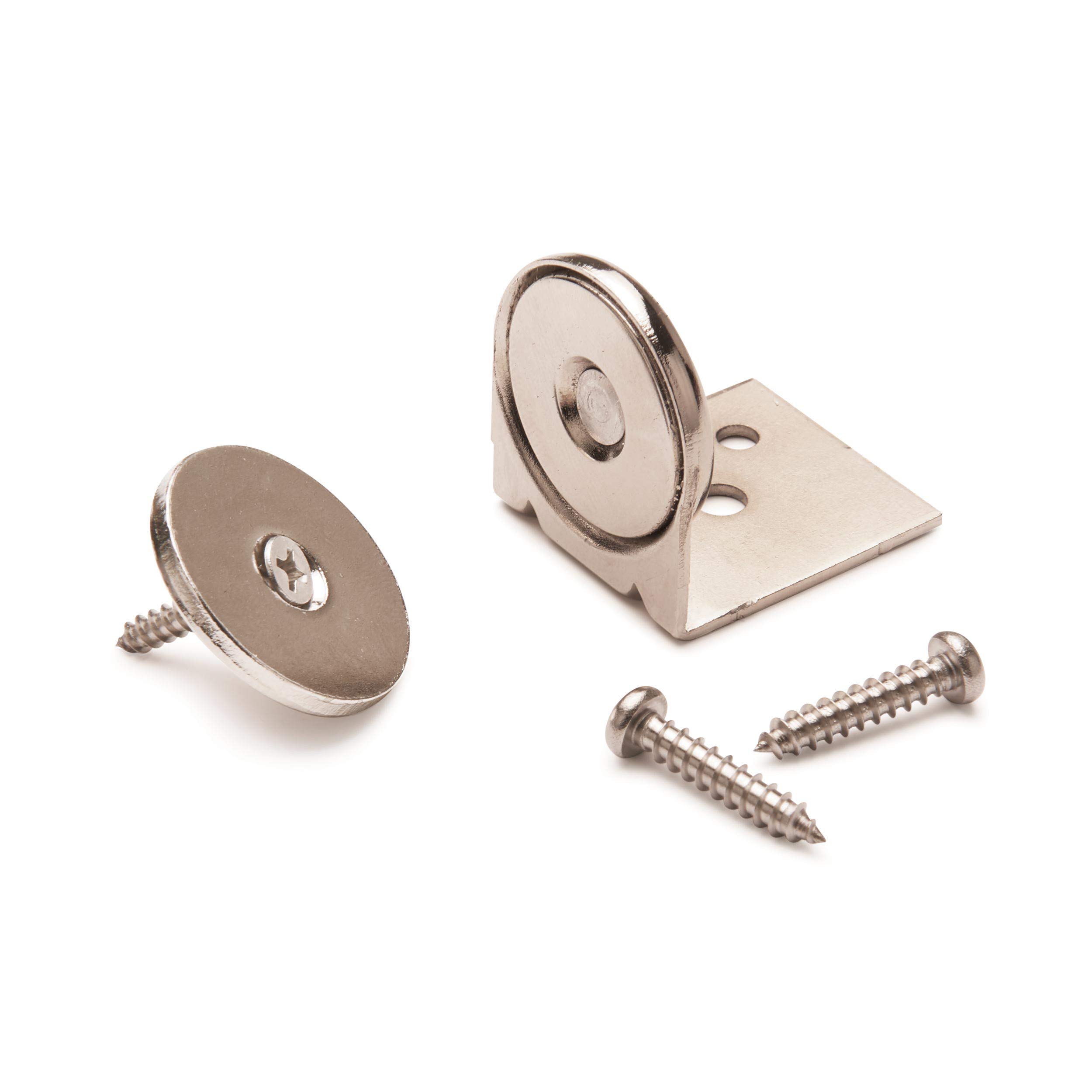 HIGHPOINT Stainless Steel Magnetic Latch with Bracket - 1" Dia - 40 lbs ...