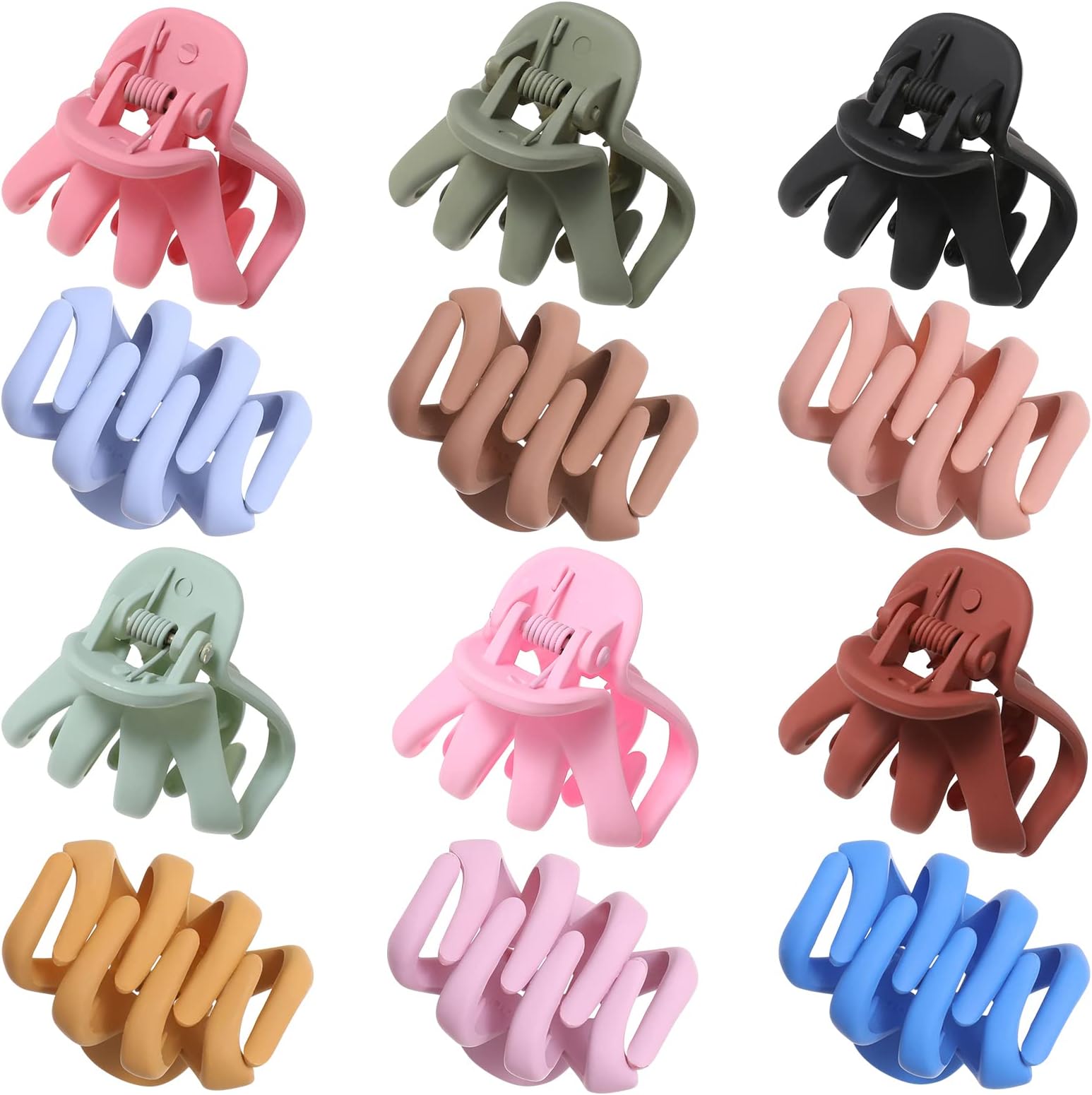 Amazon.com: 12 Pcs Small Octopus Claw Clips for Women - 1.57 Inches No ...