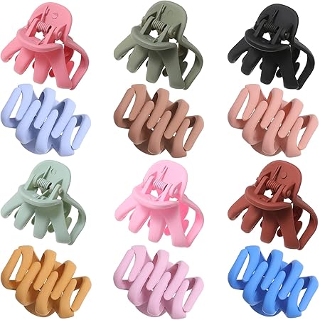 Amazon.com: Small Claw Hair Clips for Women Girls, Tiny Hair Claw Clips ...