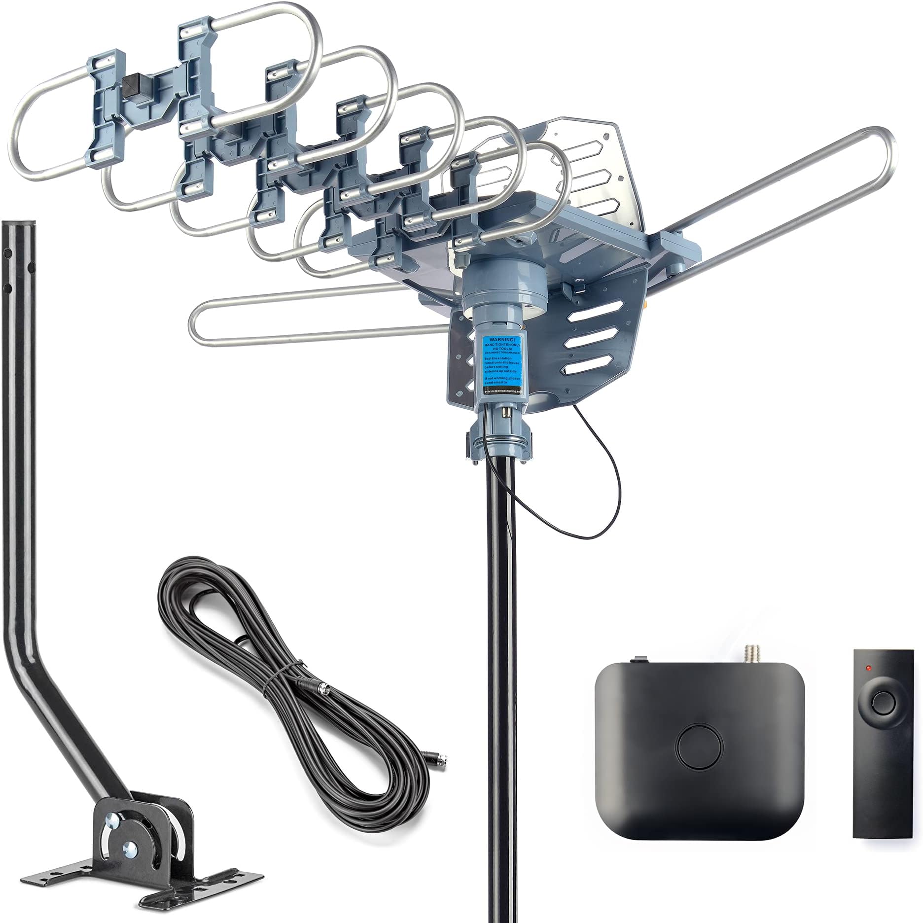 Amazon.com: CeKay Digital Outdoor Amplified HD TV Antenna Motorized 360 ...