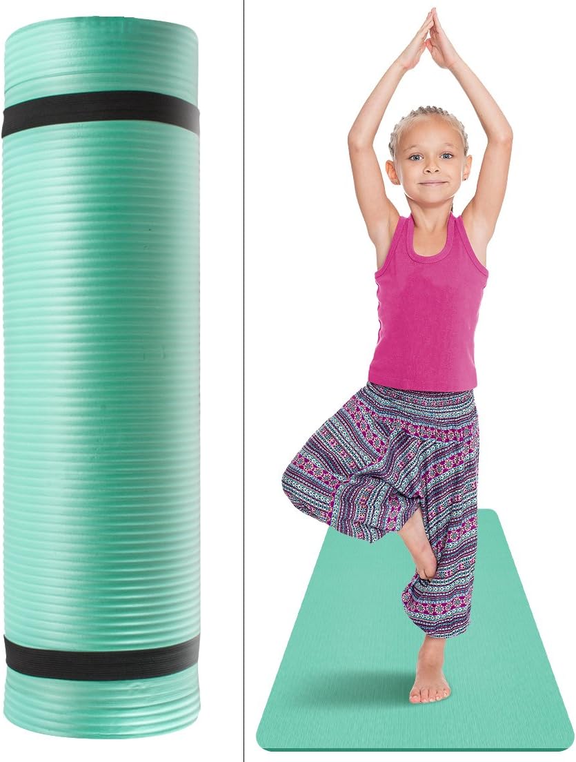 Amazon.com: Sivan Health and Fitness Kids Exercise Yoga Mat with Carry ...