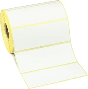 Label Metrics - 2,000 100mm x 38mm White Thermal Transfer Printer ...