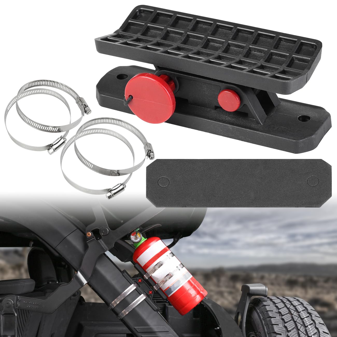 Quick Release Fire Extinguisher Mount Adjustable Roll Bar Fire ...