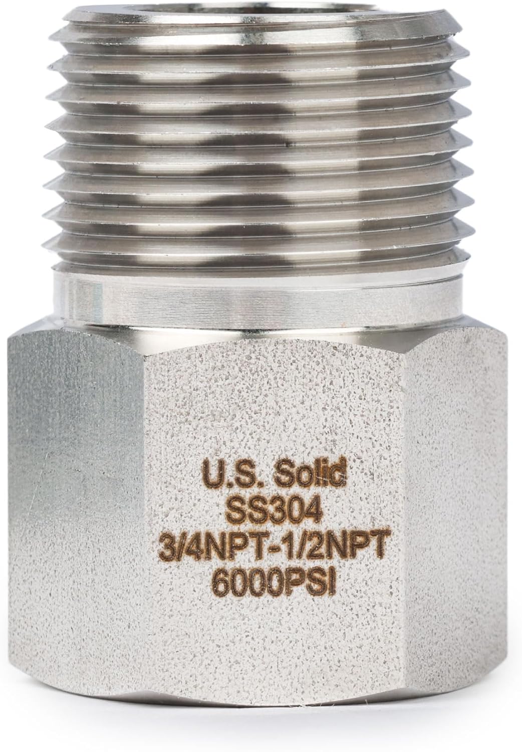 Amazon.com: U.S. Solid 304 Stainless Steel 6000 Psi Hex Bushing Reducer ...