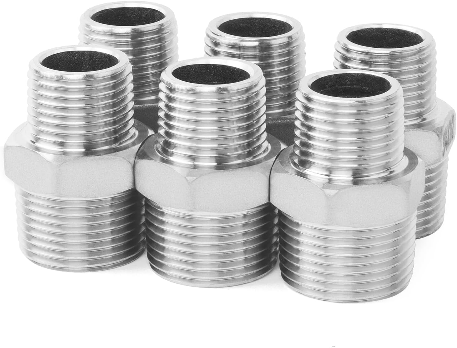 Amazon.com: JoyTube Reducing Hex Nipple, 1/2" x 3/8" Male NPT Threaded ...