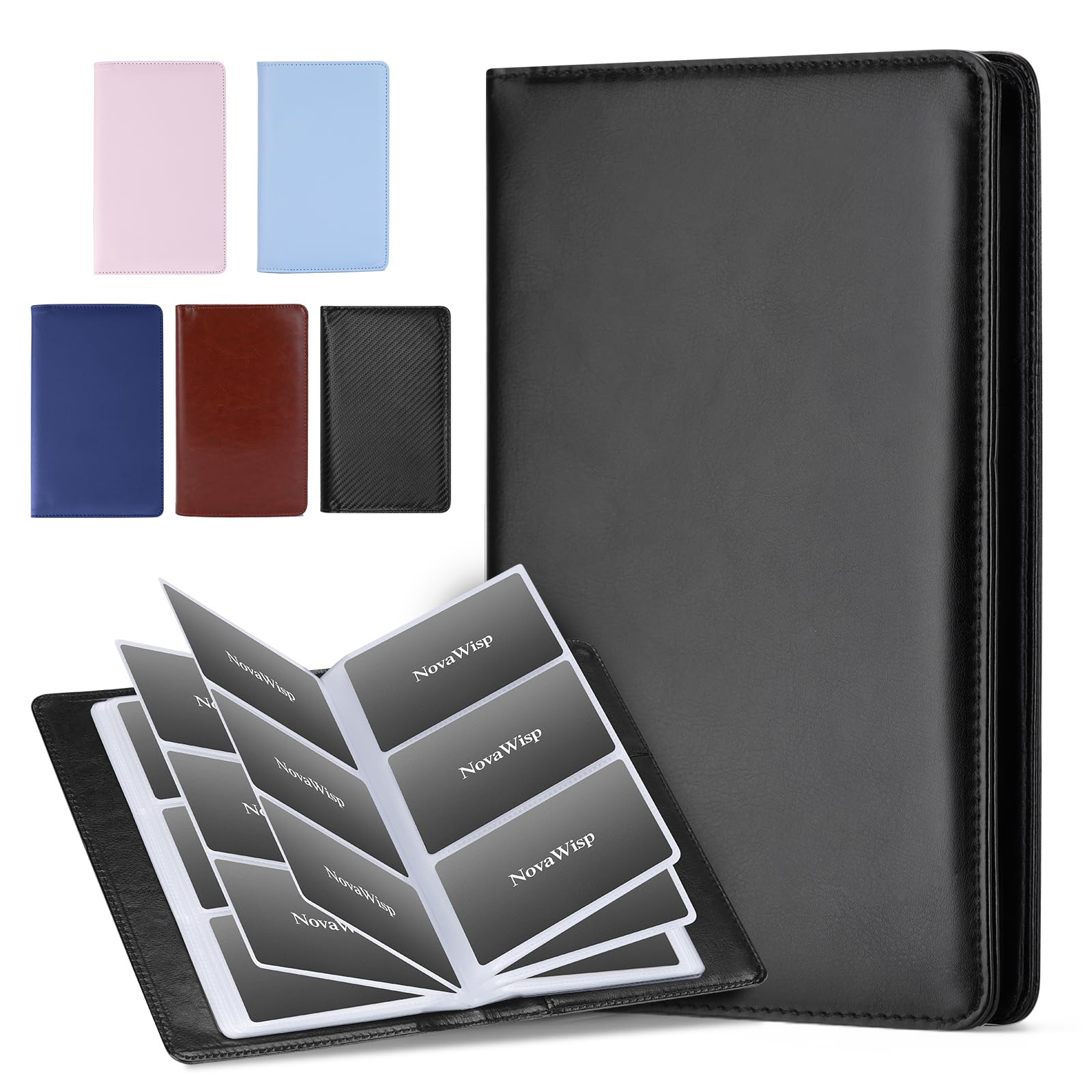 Amazon.com : NovaWisp 300 Business Cards Holder, 50 Pages Gift Cards ...