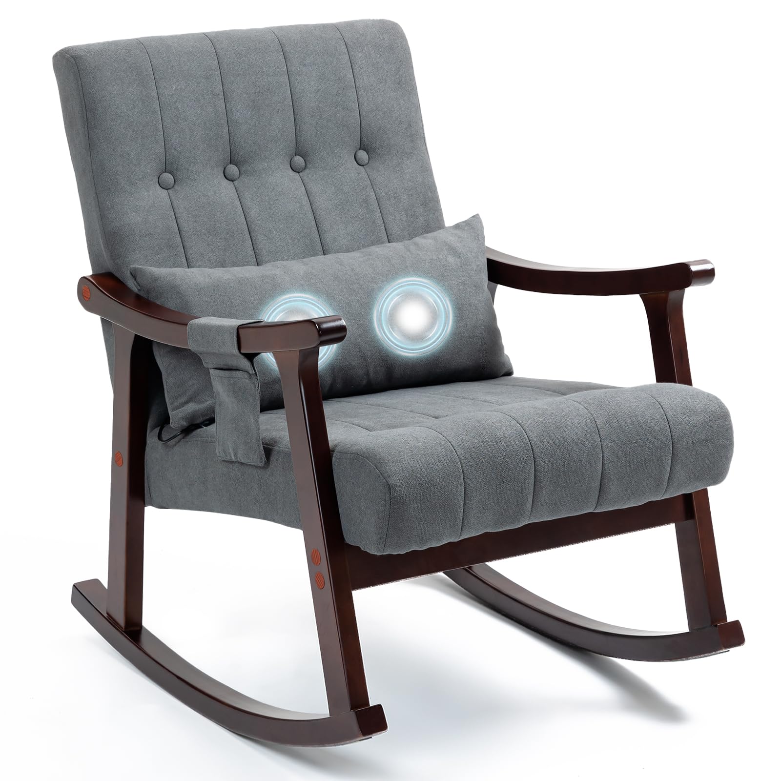 Amazon.com: AVAWING Rocking Chair Indoor, Fabric Rocker Chair with ...