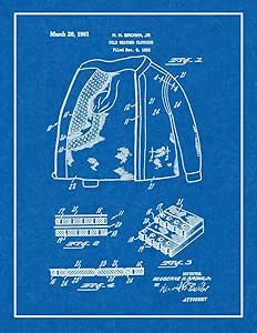 Amazon.com: Winter Coat Patent Print Blueprint with Border (20" x 24 ...