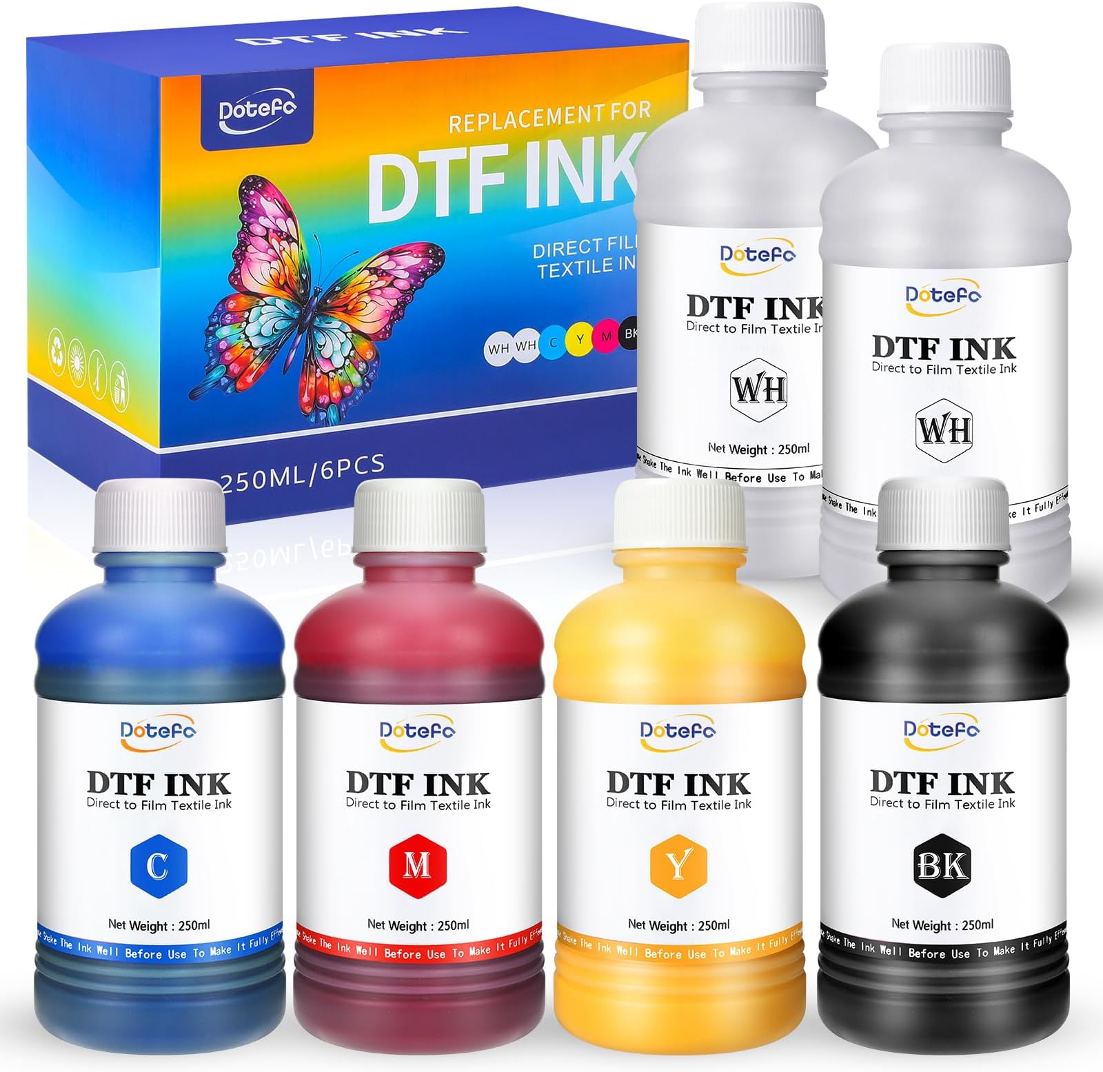 Amazon.com: 1500ML DTF Ink for Transfer PET Film, Refill Ink for DTF ...