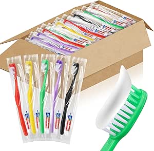 HAIFOTRVA 200pcs Disposable Toothbrushes with Toothpaste,Single Use ...