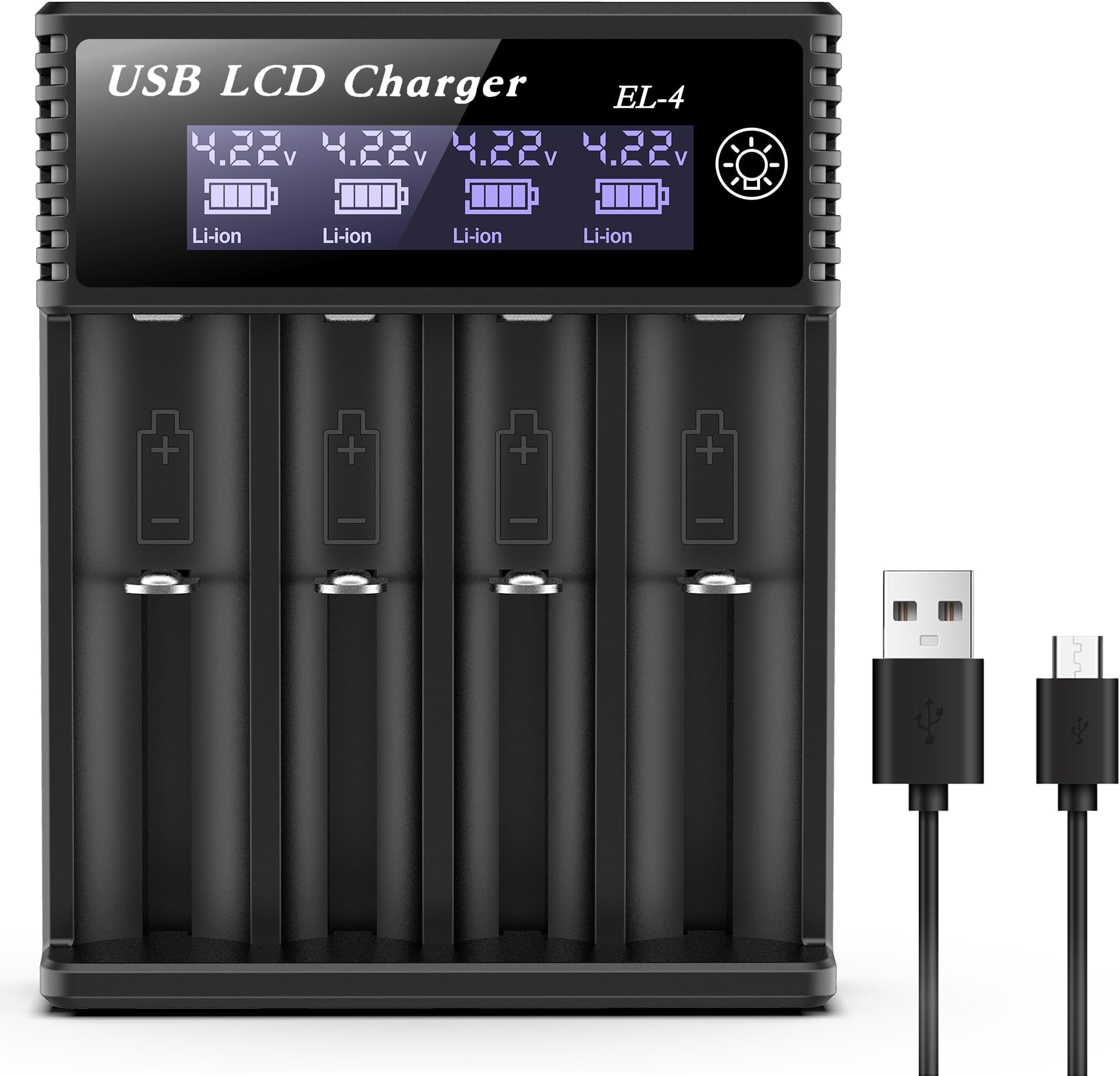 Amazon.com: LiitoKala LII-S12 18650 Battery Charger 12+2 Bay Smart Universal Charger LCD Display ...