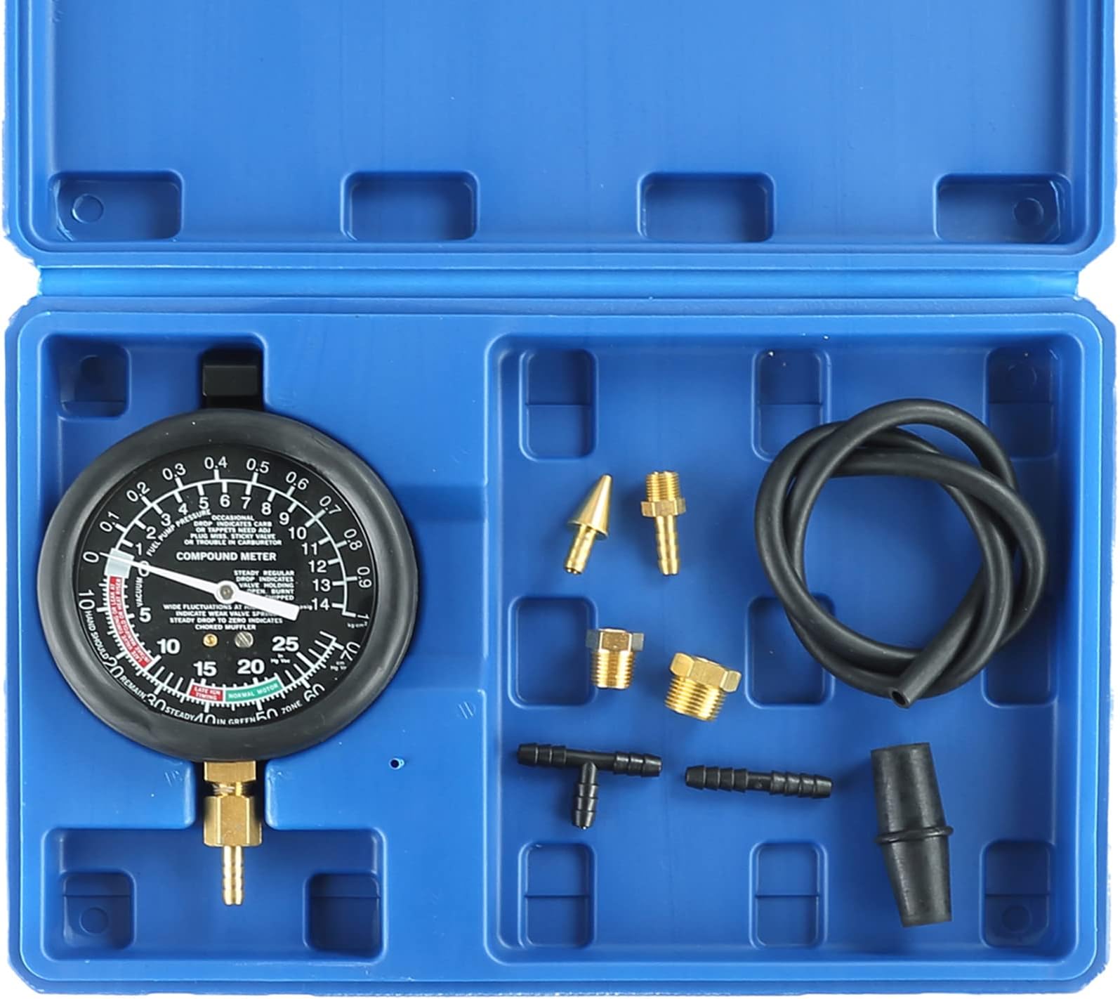 ATPEAM Fuel Pressure Gauge Vacuum Pump Tester Kit | Fuel Pump Pressure ...