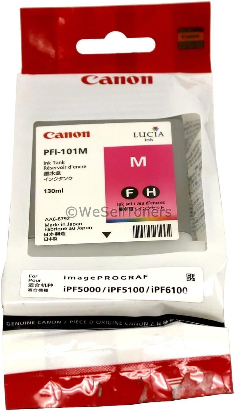 Amazon.com: PFI-101M Magenta Ink Tank 130ML for IPF5000 : Office Products