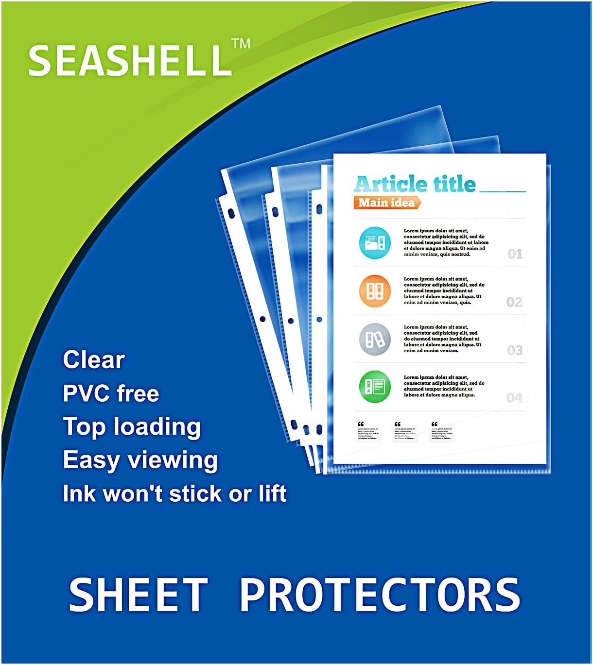 Amazon.com : Arae Clear Sheet Protectors for 3 Ring Binder 8.5 x 11 ...