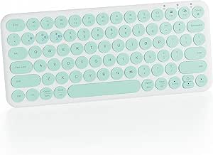 Amazon.com: Cloud-W Mini Bluetooth Keyboard - Multi-Device Portable Wireless Keyboard - 78 Keys ...