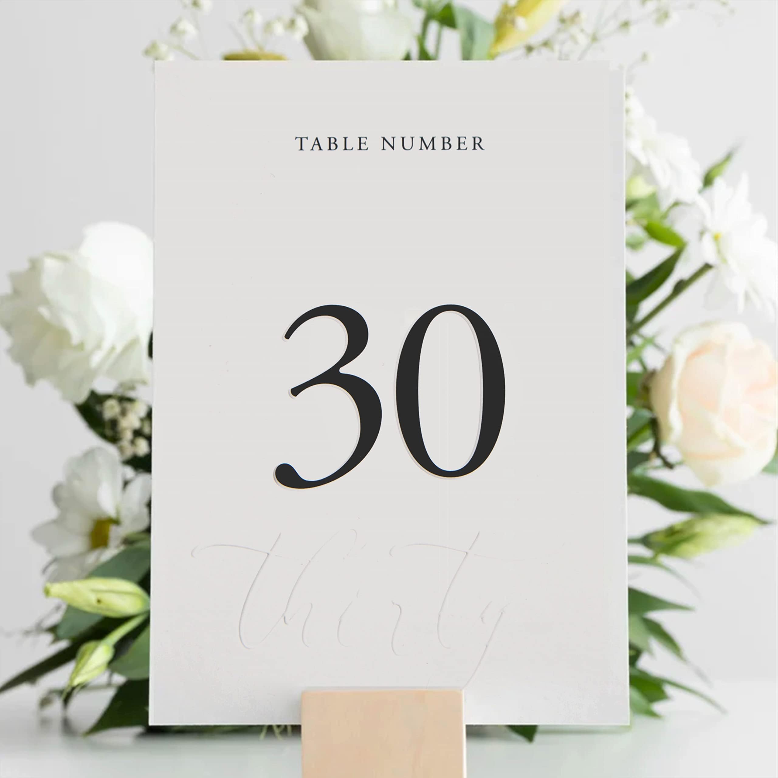 Amazon.com: SIKO Table Numbers 1-30 - Double Sided Wedding Table ...