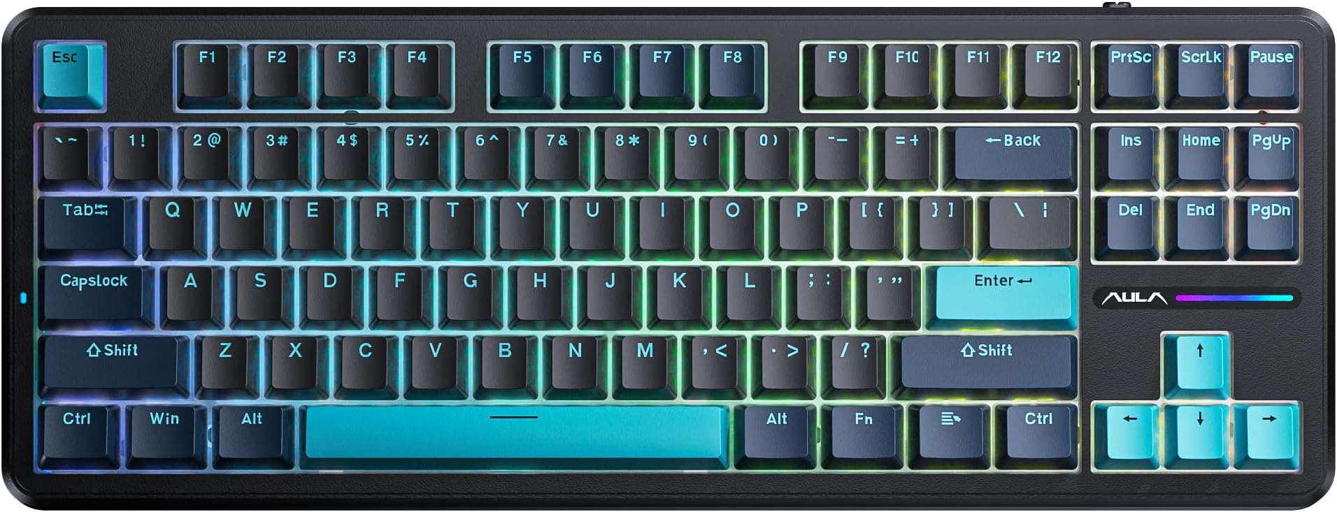 Aula F75 Mekanik RGB TKL Gray Switch Kablosuz Makrolu Hot Swap Klavye ...