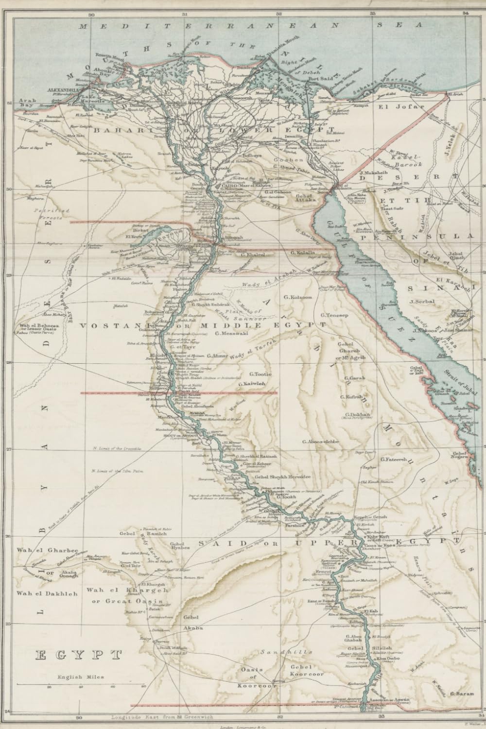 Nile River Map Journal: Vintage Map Notebook: Spires, Twin: Amazon.com ...
