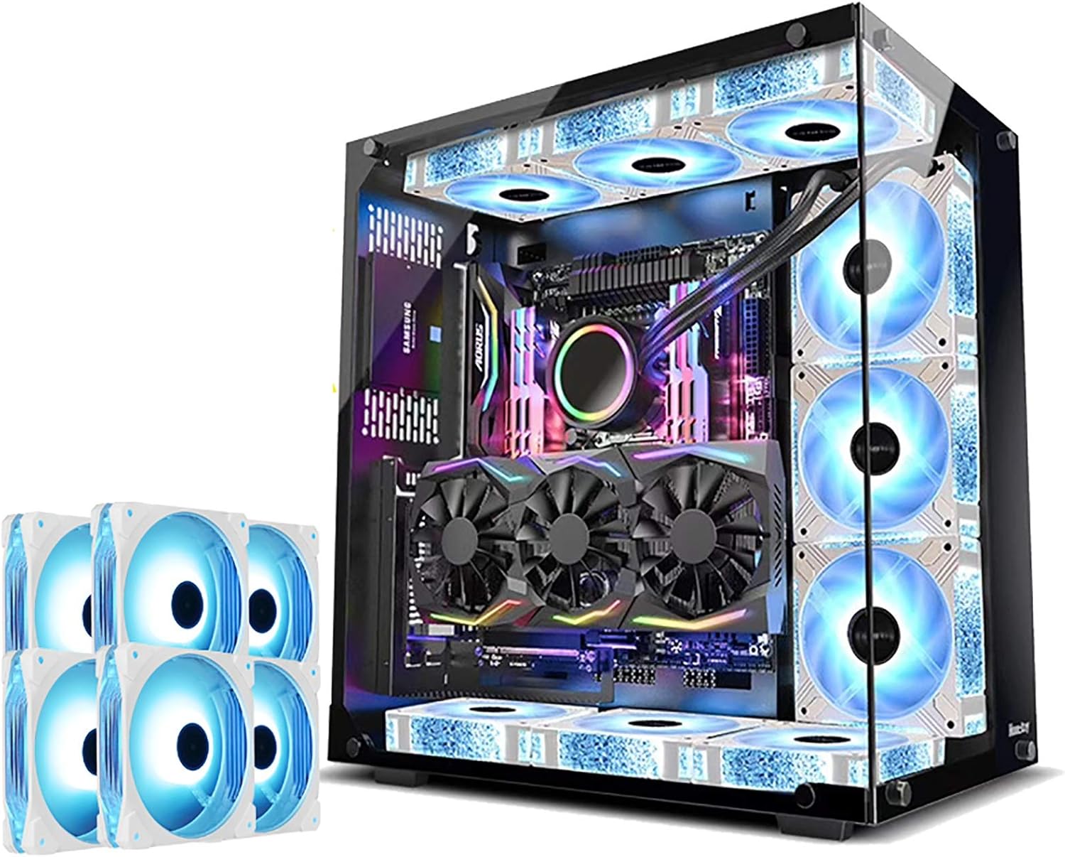 Amazon.com: BBNB Gaming Case, Mid-Tower PC Gaming Case ATX/M-ATX/MINI ...
