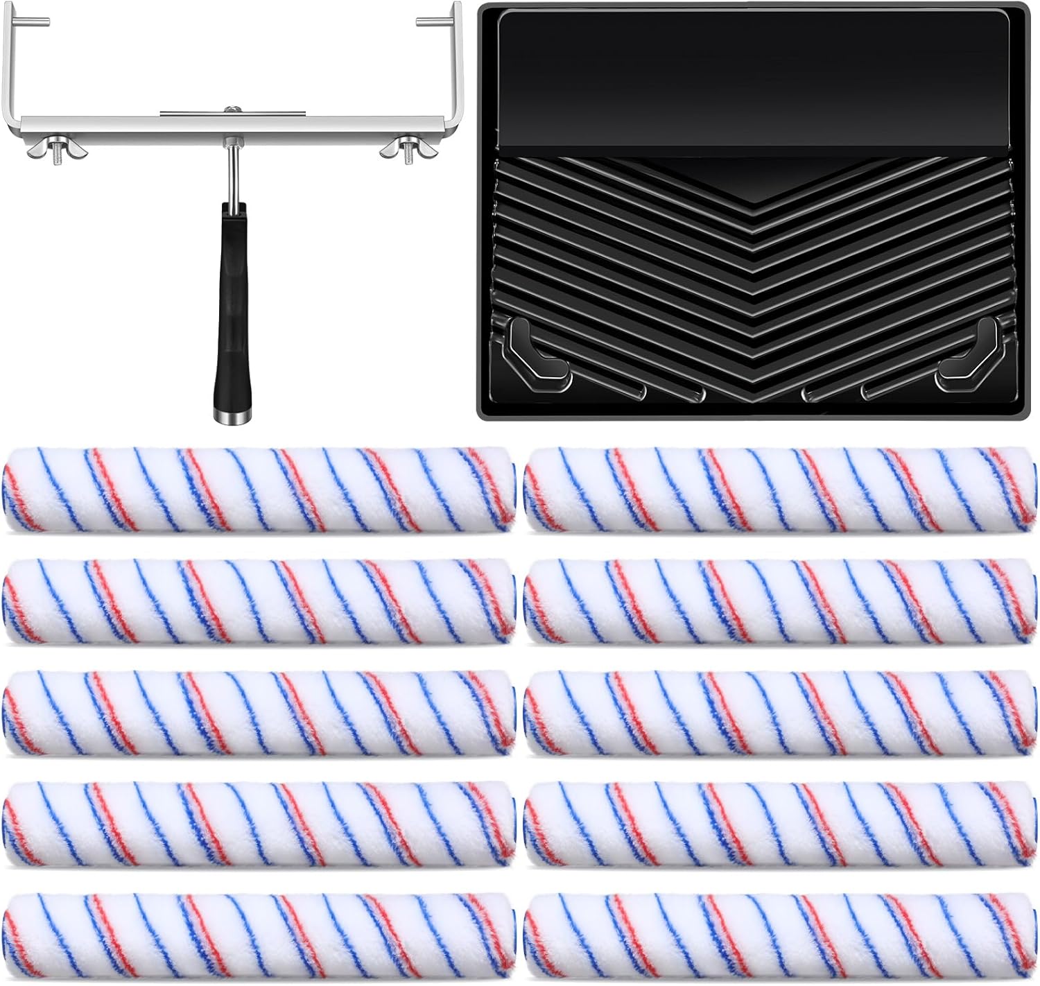 Amazon.com: Leumoi 12 Pcs 18 Inch Paint Roller Kit Includes 10 Pcs ...
