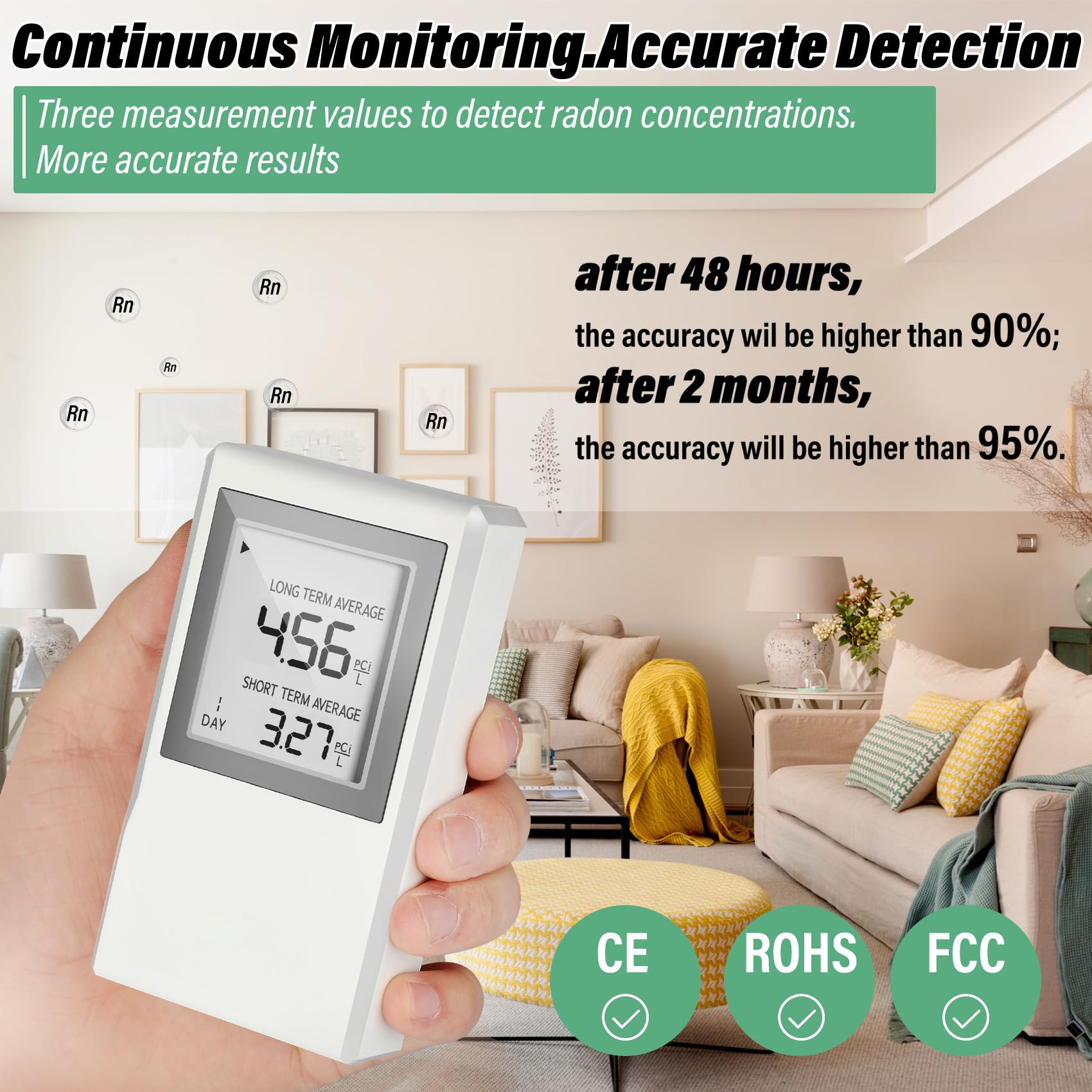Snapklik.com : Radon Detector For Home, Allows Short And Long Term ...