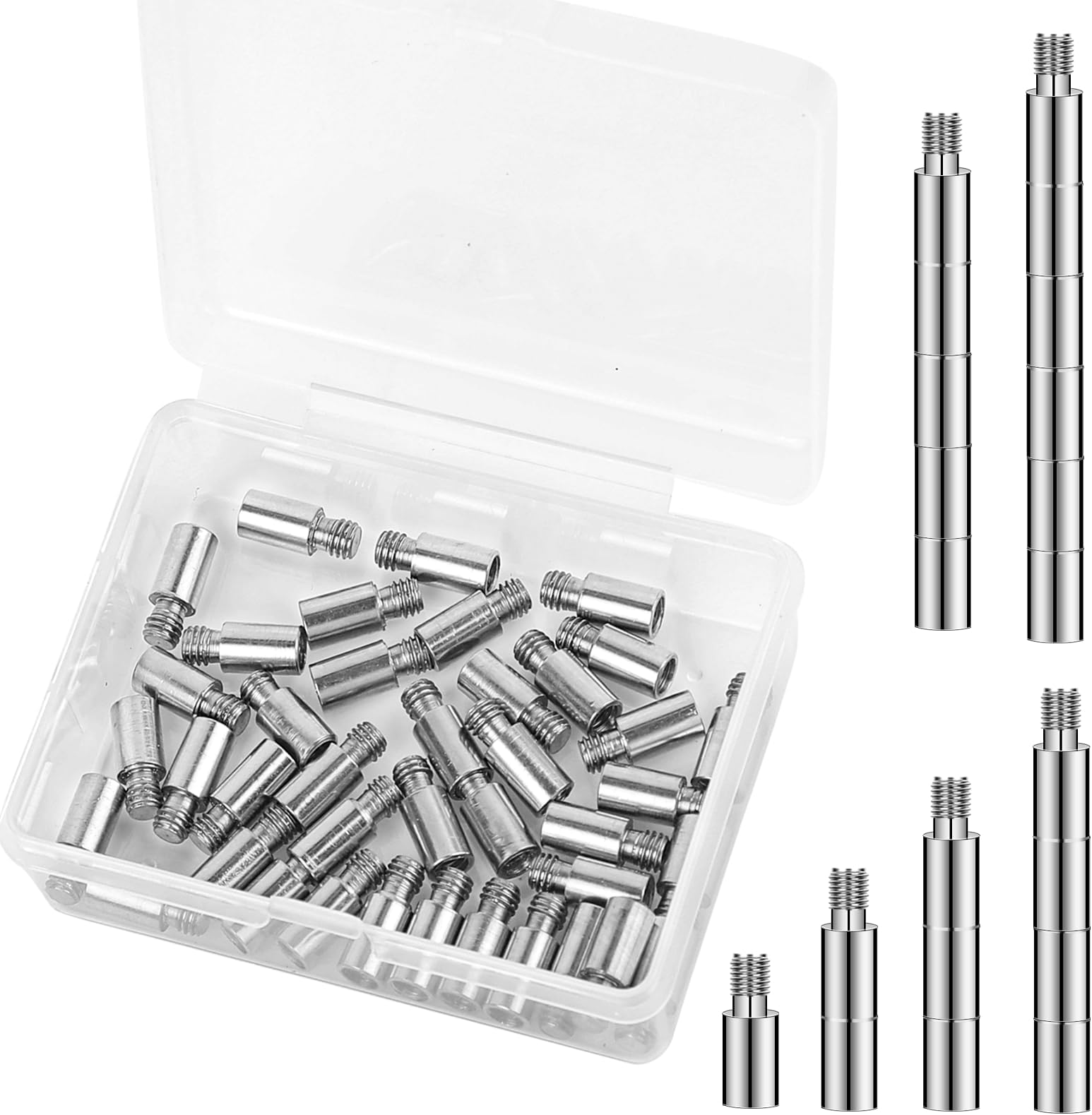 Amazon.com: 40 Pieces Scrapbook 12 x 5 mm Extension Screws Album ...