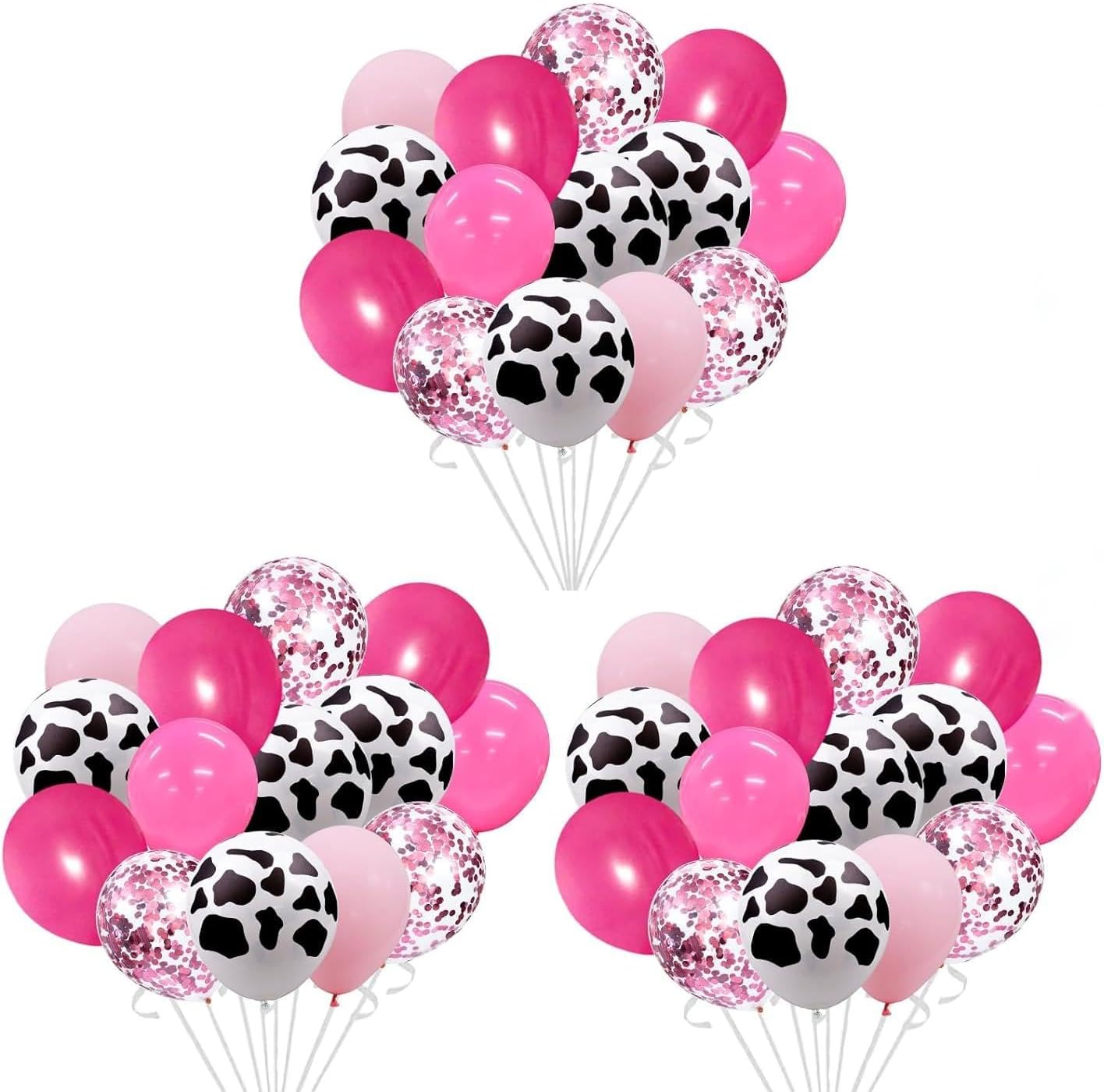 Amazon.com: 95 Pcs Cow Balloons, Pink Balloon Confetti Helium Latex ...