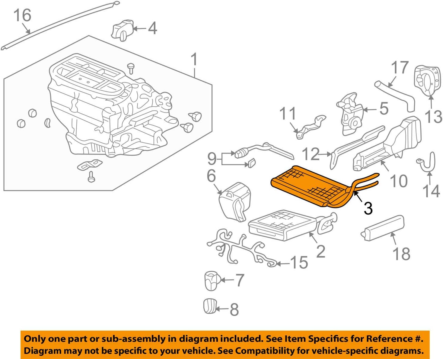 Amazon.com: Genuine Honda 79110-S9A-A01 Heater Core Sub-Assembly ...