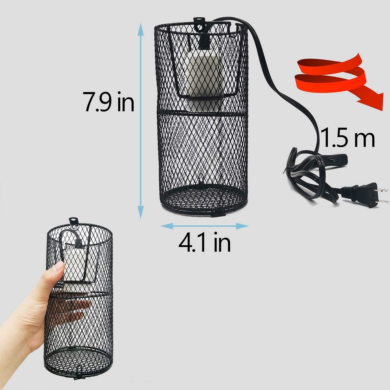 Snapklik.com : Reptile Heat Lamp Guard Ceramic Heat Emitter Basking ...