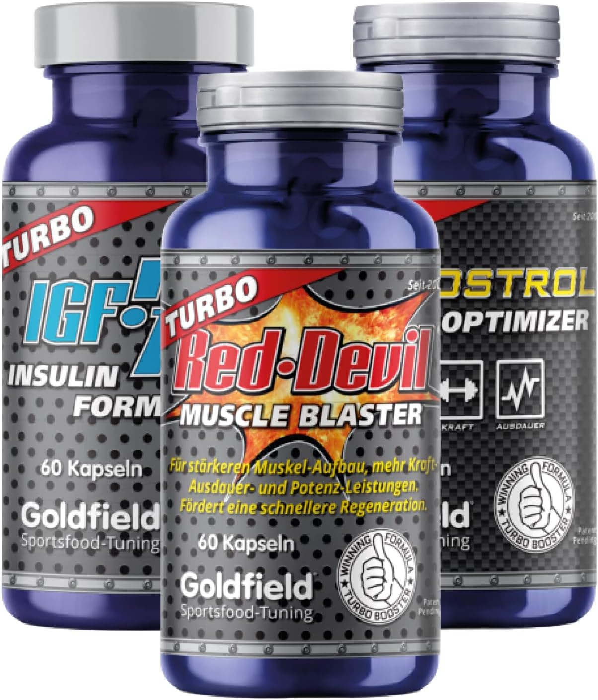 Goldfield 3er Set - Red Devil + Protostrol + IGF7 | Natürlich anaboler ...