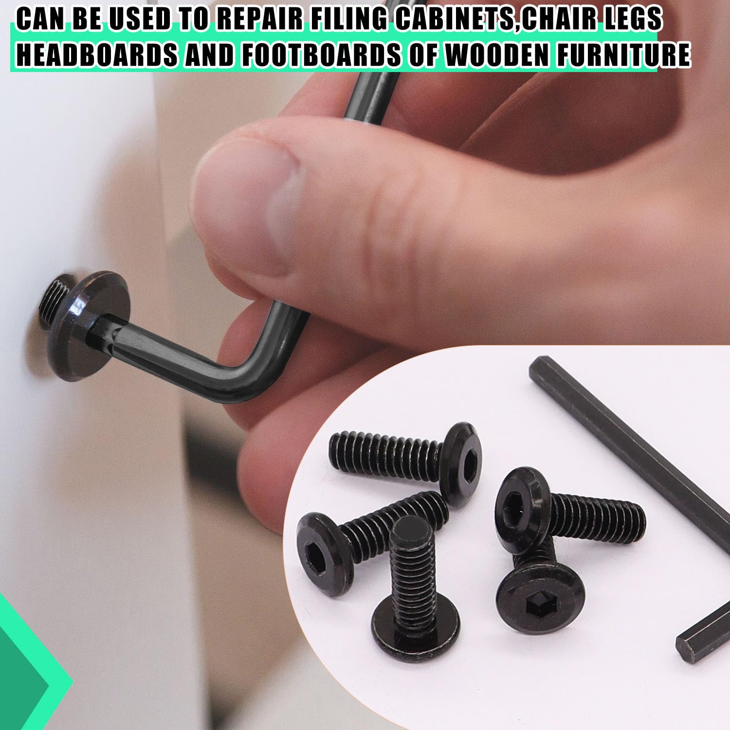 Snapklik.com : Twidec/30 Sets 1/4-20x15mm Threaded Inserts For Wood ...