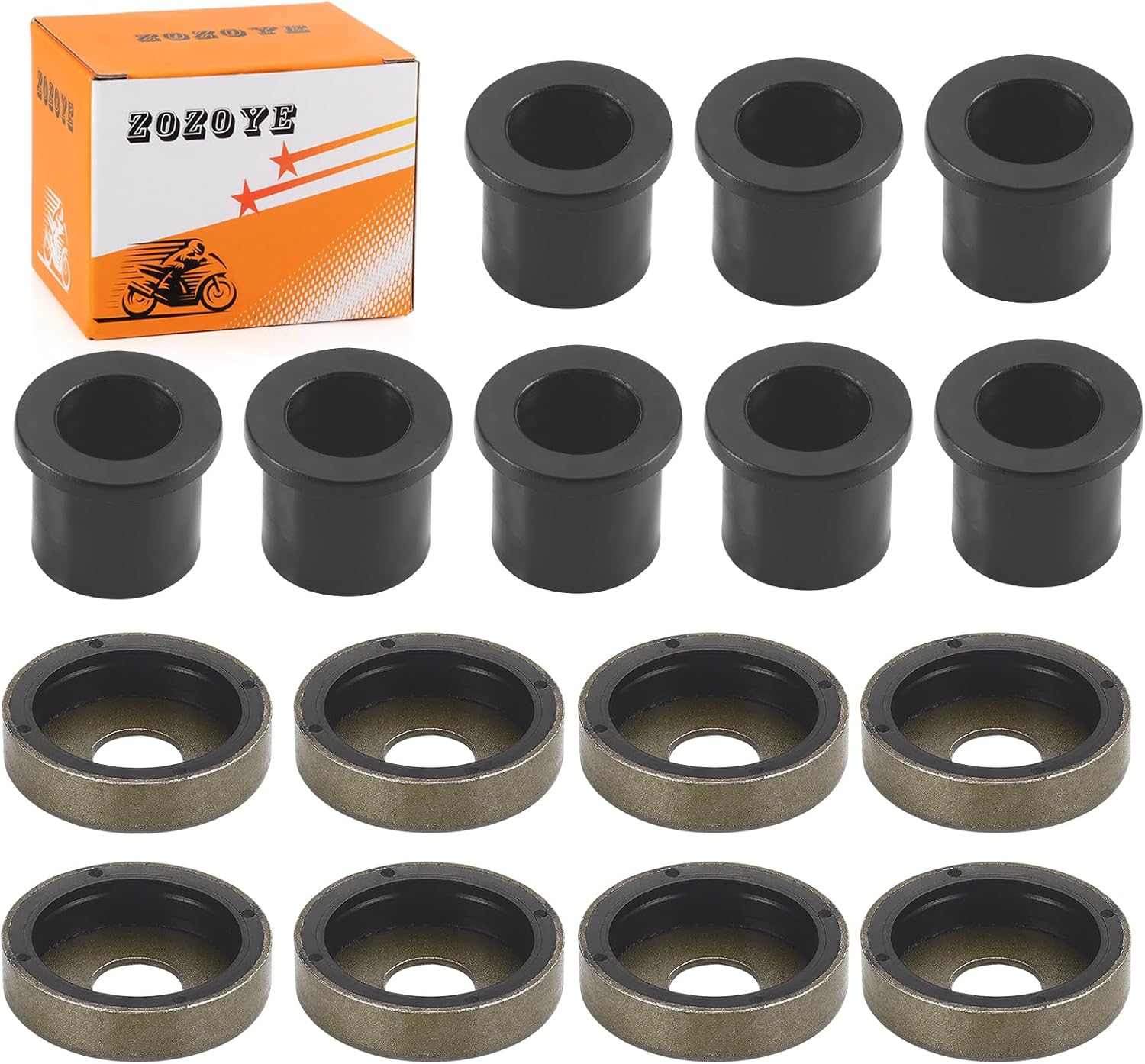 Amazon.com: 8Pcs Front A-Arm Bushing & Cap Set for Polaris RZR 170 ...